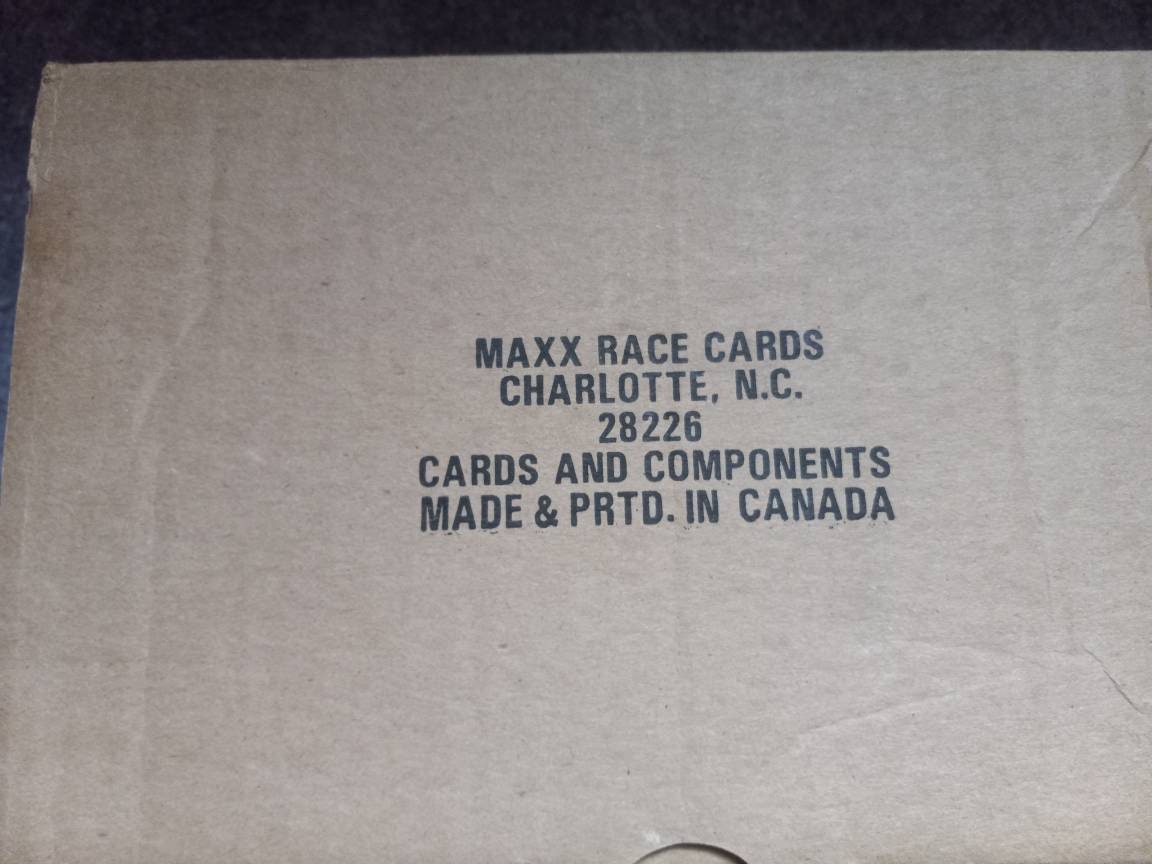 Maxx Race Cards 1991 Set - Etsy