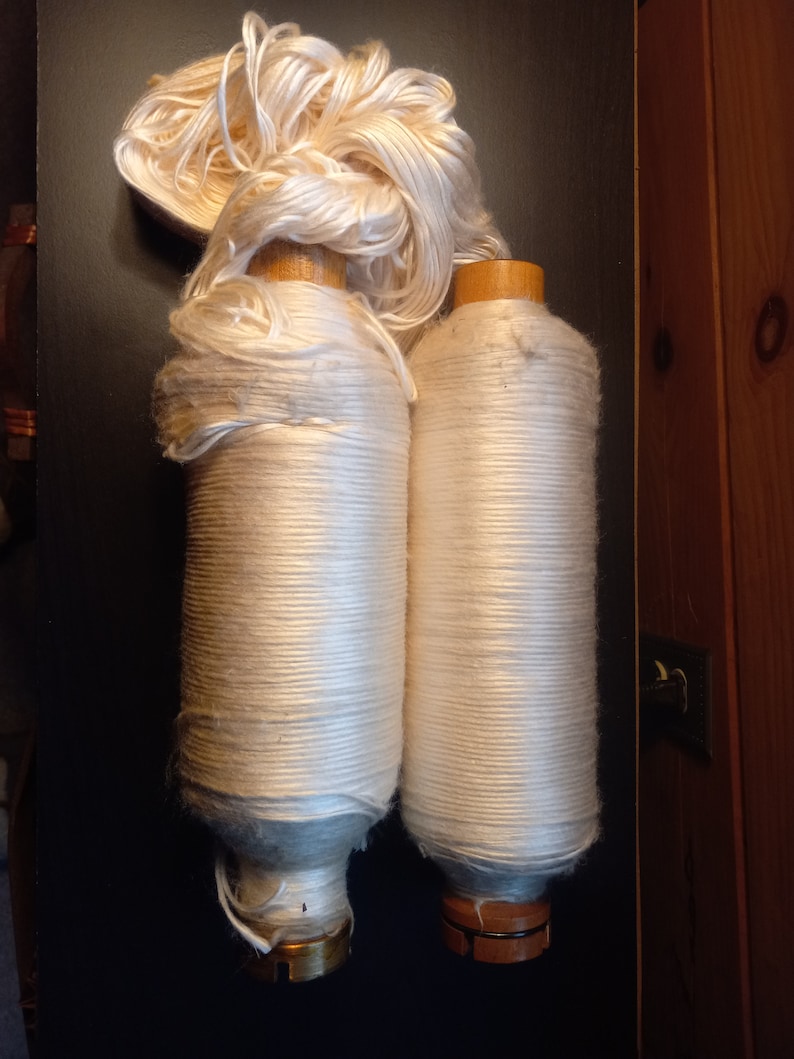 2 Large Wooden Spool With Wound Fiber - Etsy