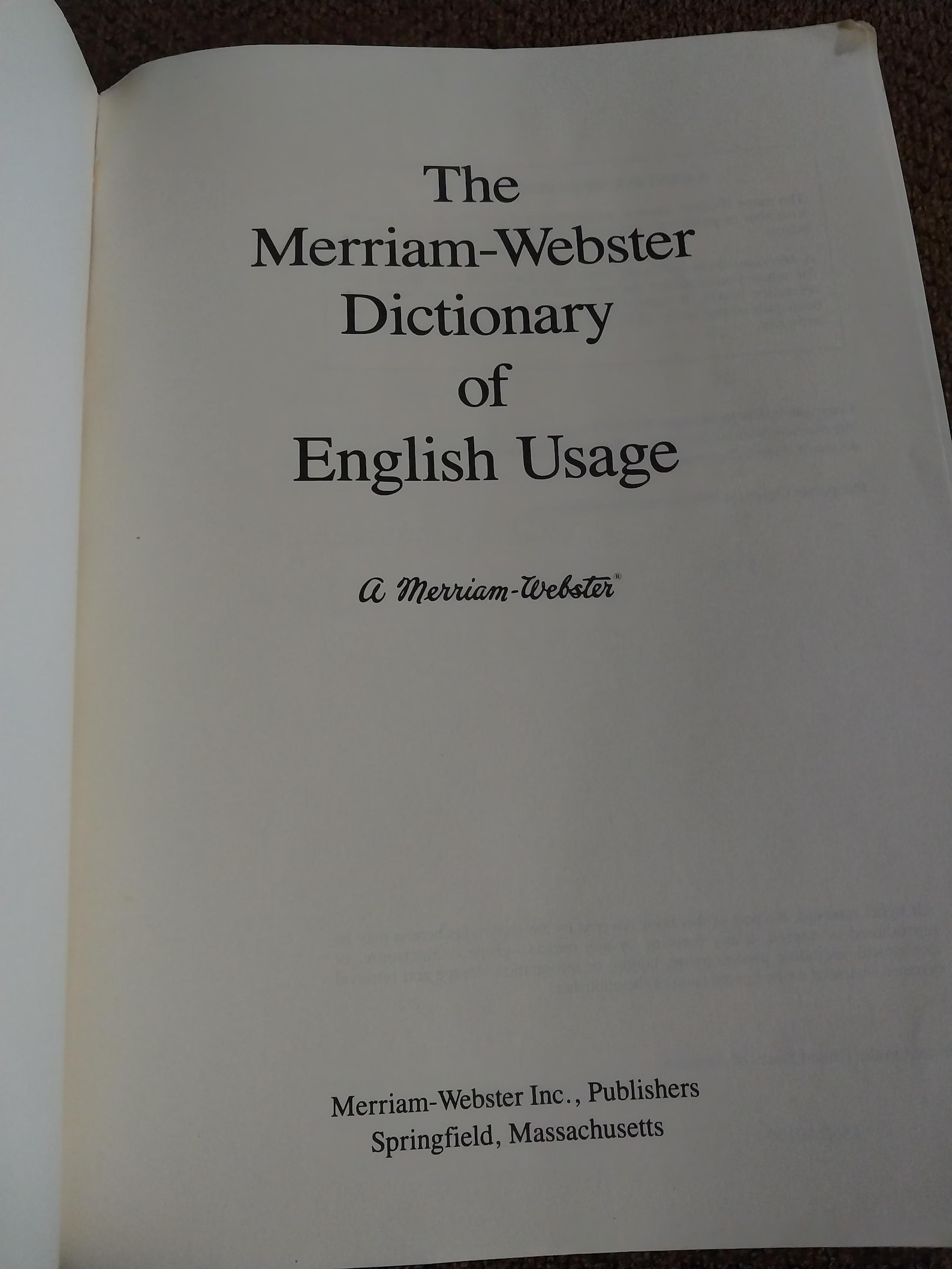 The Merriam-webster Dictionary of English Usage - Etsy
