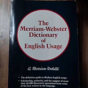 The Merriam-webster Dictionary of English Usage - Etsy
