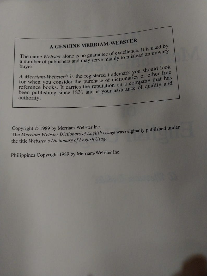 The Merriam-webster Dictionary of English Usage - Etsy