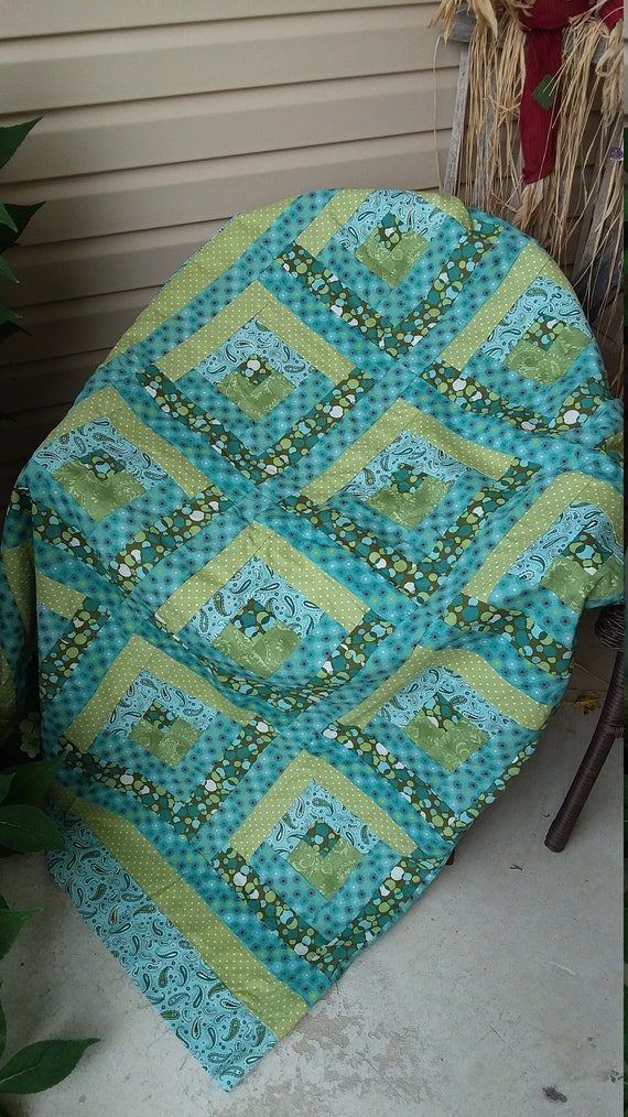 87 X 62 Unfinished Log Cabin Quilt Front | Etsy