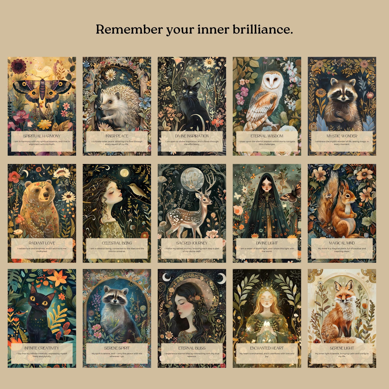 50 Positive Affirmations Printable Digital Affirmation Cards Personal ...