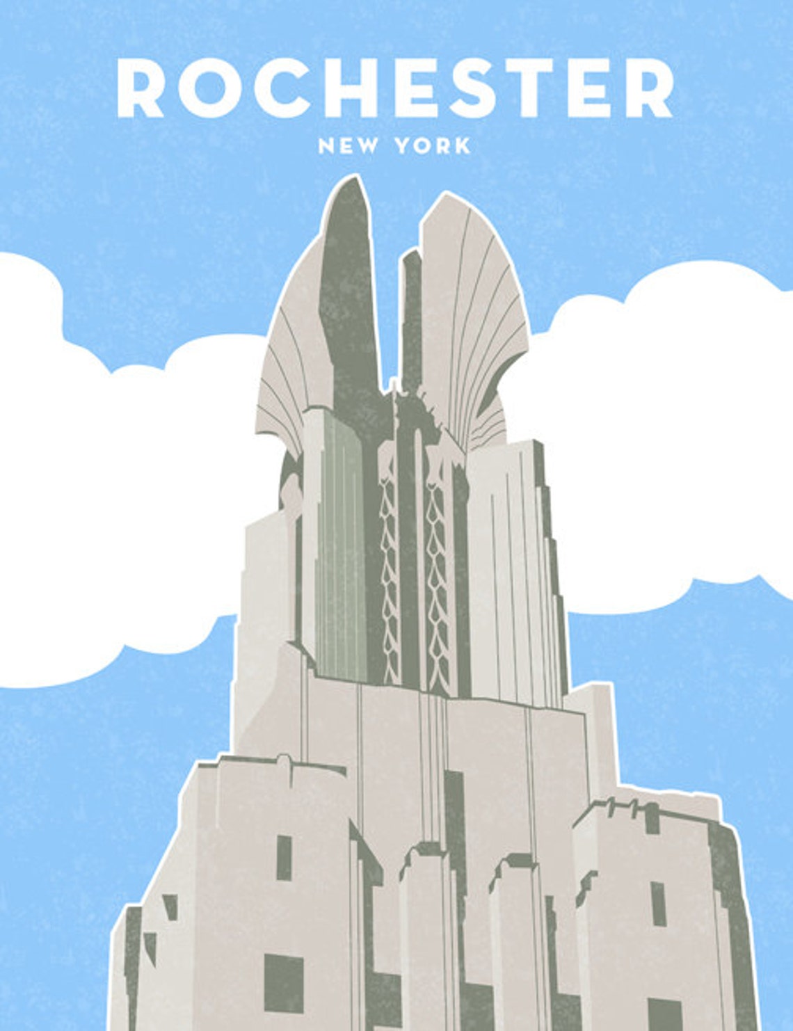 Times Square Building, Rochester New York, Art Print - Etsy