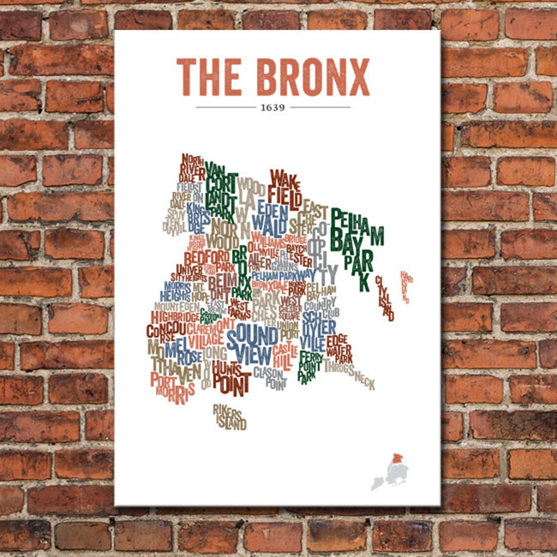 The Boroughs of New York City Series – the Bronx, Art Print - Etsy