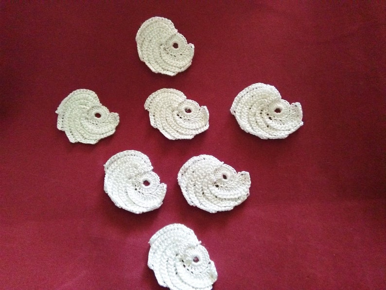 Irish Crochet Elements, Set of 7 Pcs Irish Shell Elements, Irish Lace ...