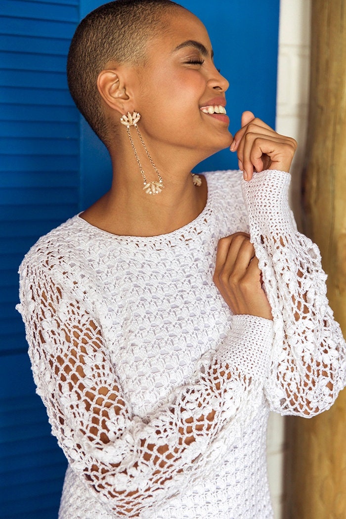 White Crochet Dress, Summer Lace Dress, Women's Crochet Dress, Beach ...