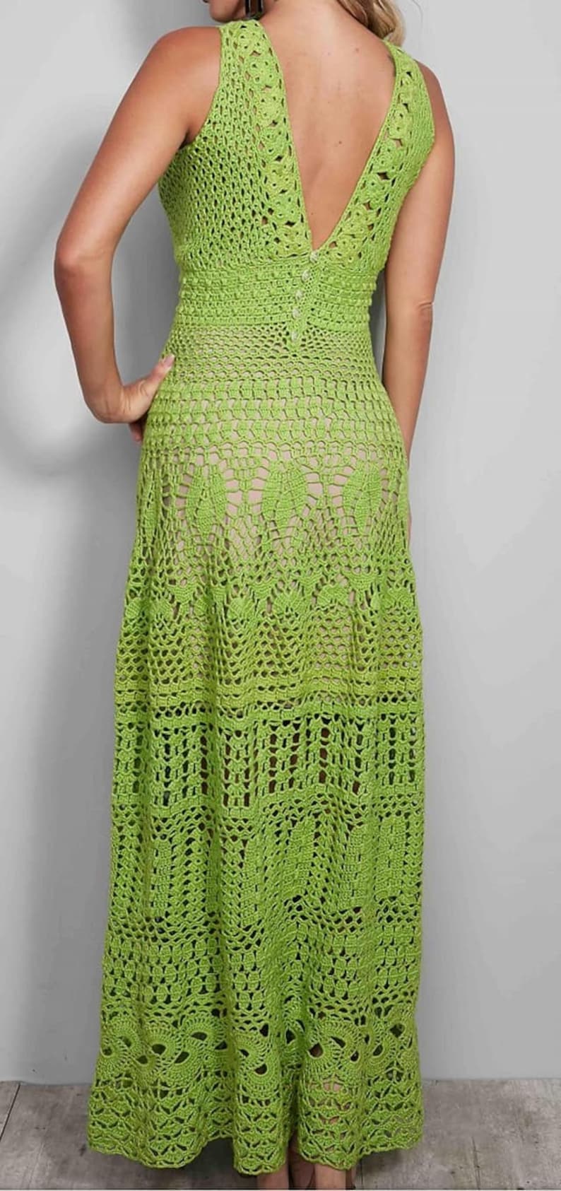 Crochet Dress Women Crochet Dress Bohemian Lace Dress Hand Crochet ...