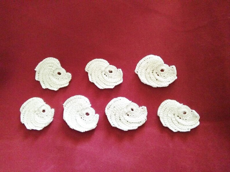Irish Crochet Elements, Set of 7 Pcs Irish Shell Elements, Irish Lace ...