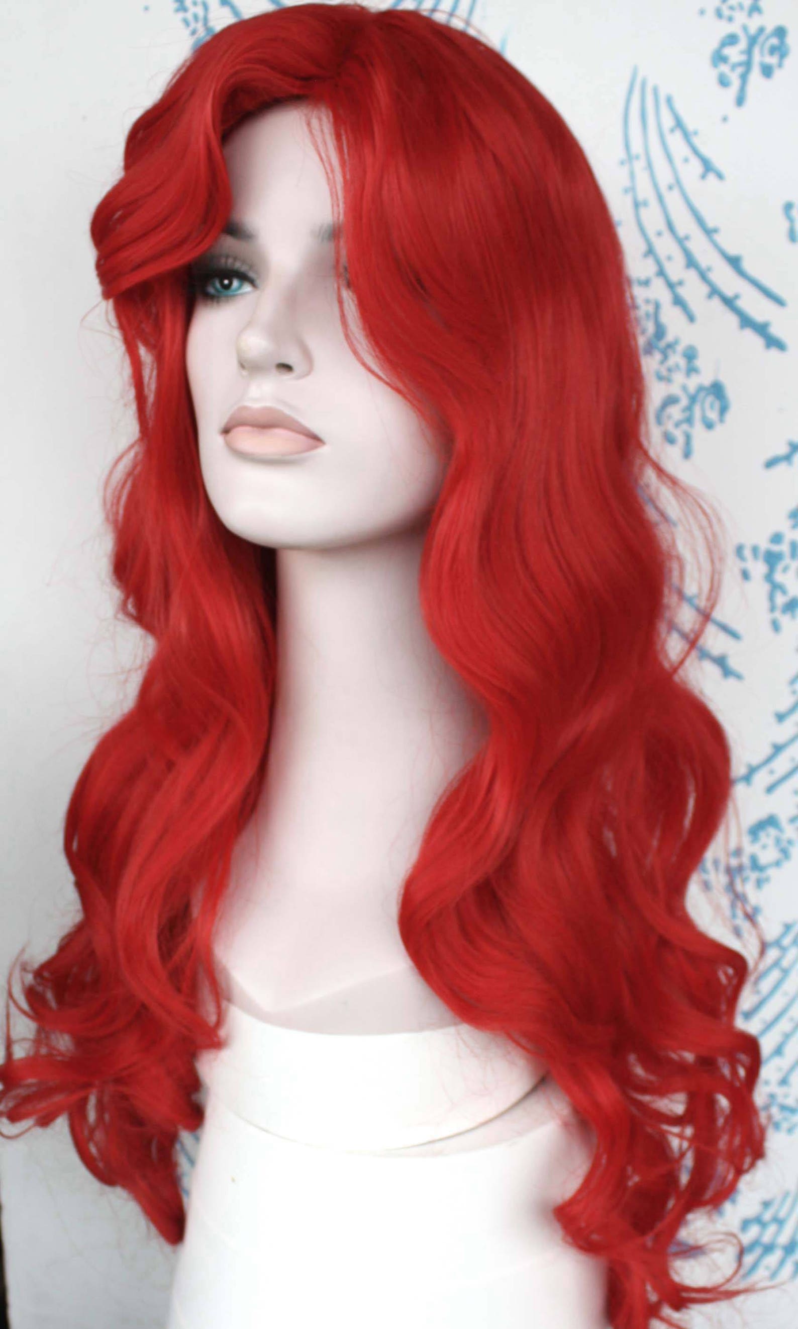 Red Long Curly Party Wig. Long Red Long Curly Hair for Women. - Etsy