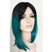 Turquoise and Black Shoulder Length Wig. Multi Color Holiday - Etsy