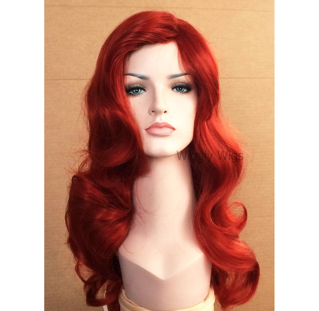 Red Long Curly Wig for Women. Cosplay Red Long Wig. High Quality ...