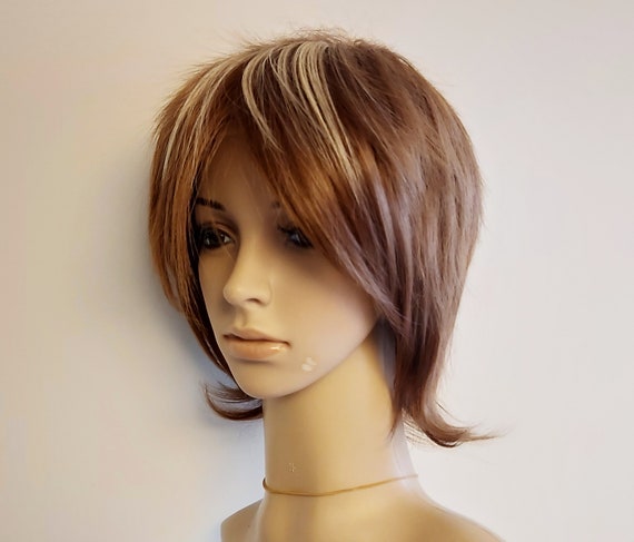 Brown and Blonde Spiky Short Wig for Women. Daily Wearing Short Wig. High Quality Synthetic Hair. Ready to Ship. Free Shipping in USA. Etsy UK