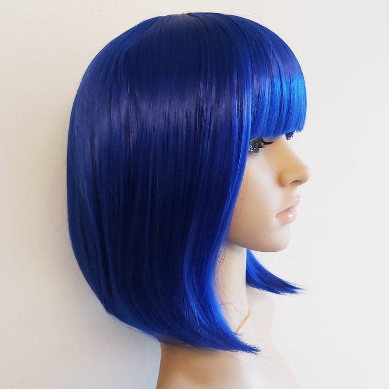 Short Blue Wig - Etsy