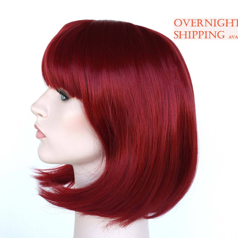 Short Red Wig - Etsy