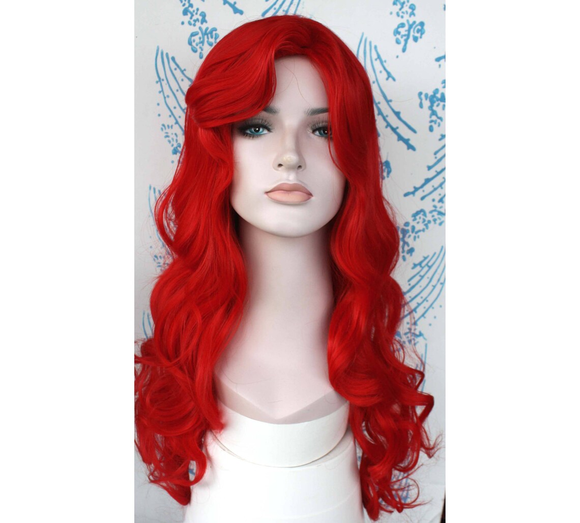 Red Long Curly Party Wig. Long Red Long Curly Hair for Women. - Etsy