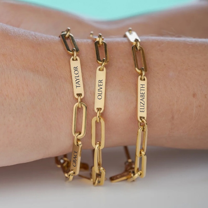Name Bar Braclets - Etsy