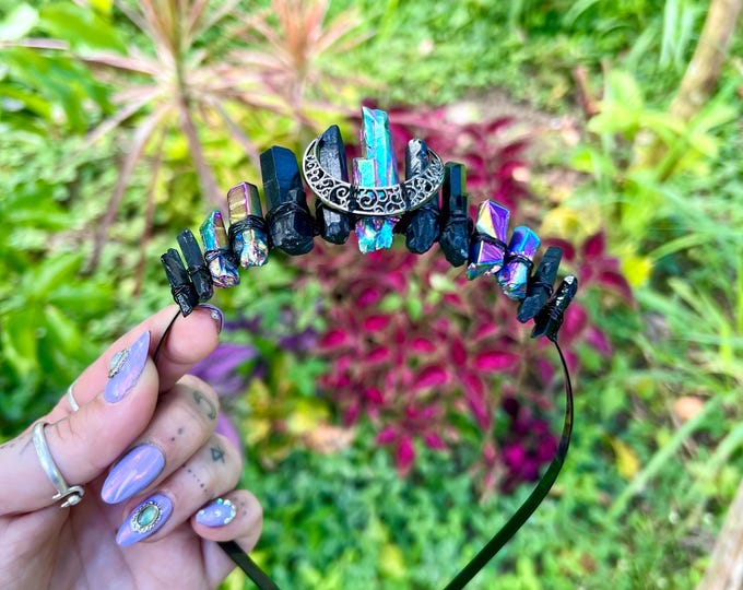 Raw Sapphire Blue Titanium Angel Aura Quartz Healing Crystal Gemstone ...