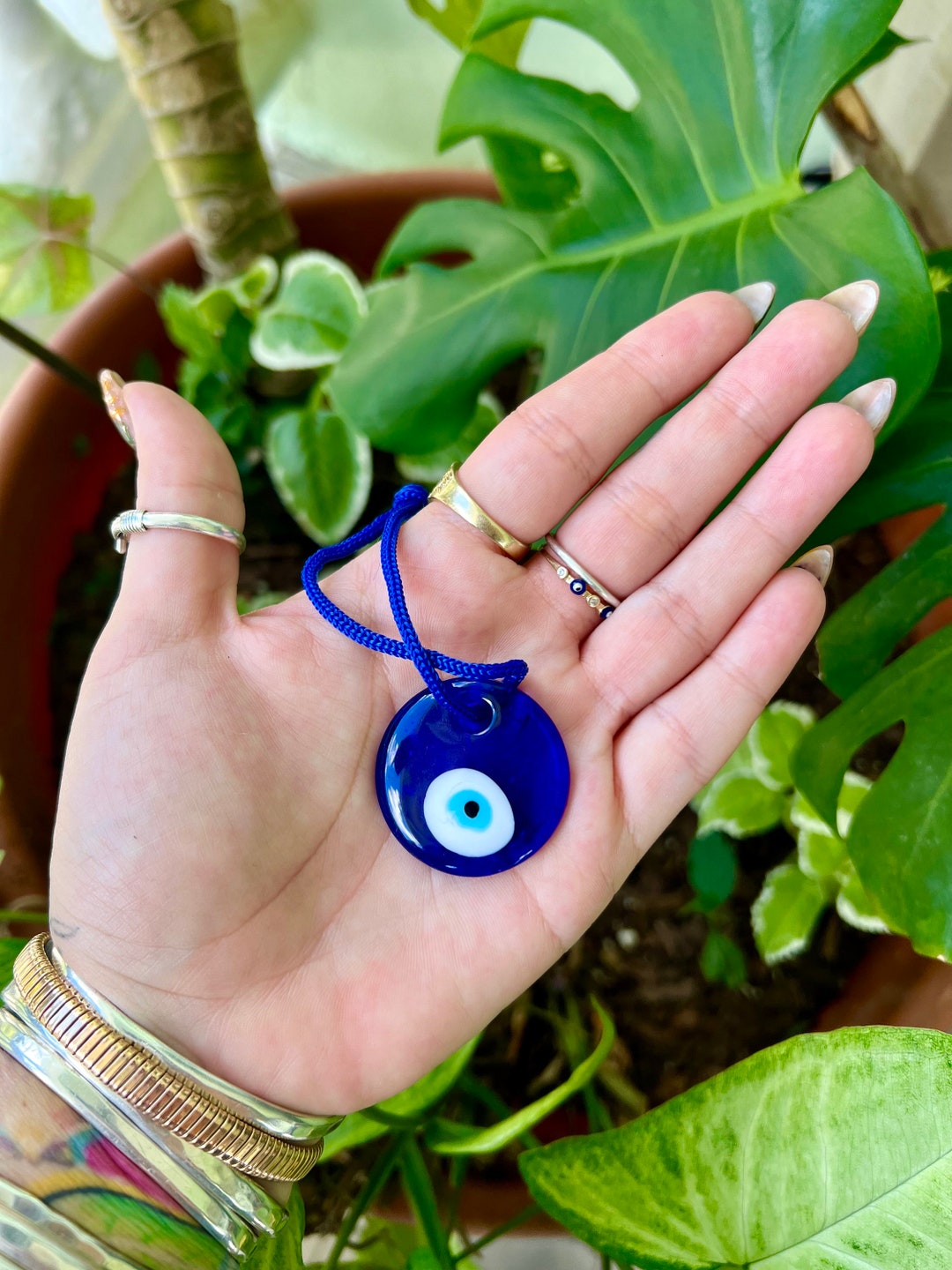 Blue Evil Eye Protection Amulet, Keychain or Charm for Protection With ...
