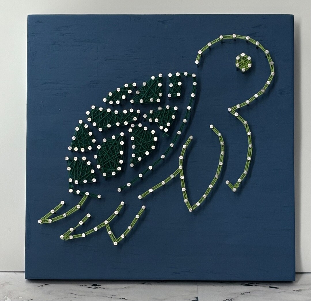 Sea Turtle String Art, Handmade Coastal Wall Decor, Ocean-themed Gift ...