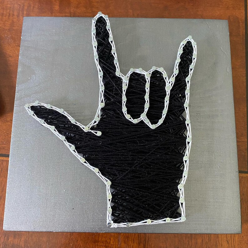 American Sign Language I Love You String Art, Deaf Gifts, Home Decor ...