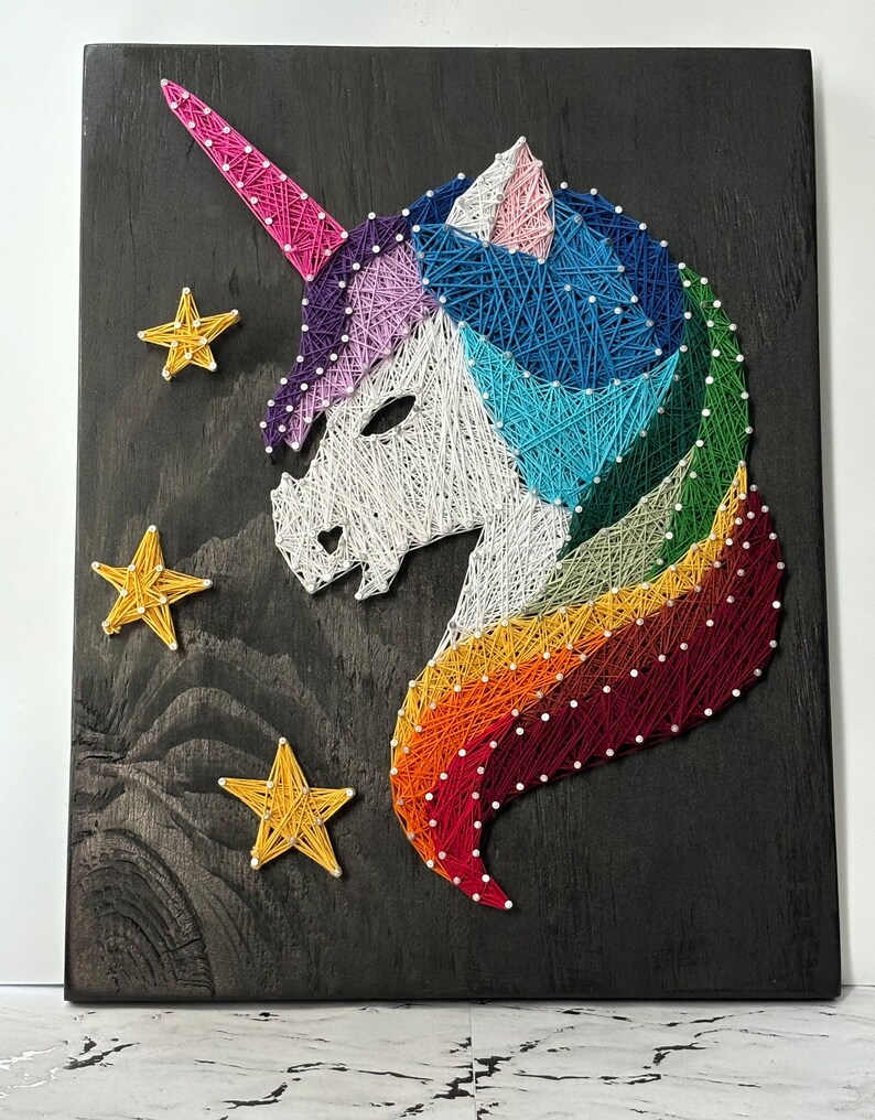 Rainbow Unicorn String Art, Unique Handmade Gifts, Kid Adult Birthday ...