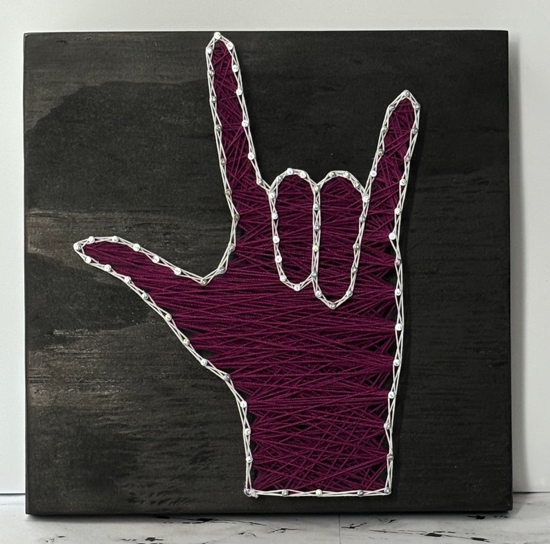 American Sign Language I Love You String Art, Deaf Gifts, Home Decor ...
