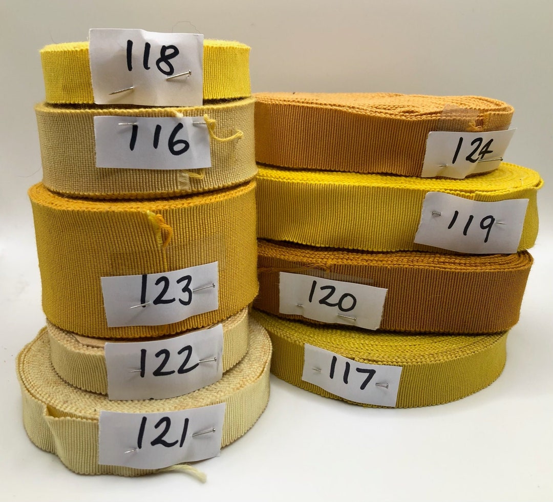 Original French Vintage Petersham and Grosgrain Hat Ribbon Yellow - Etsy