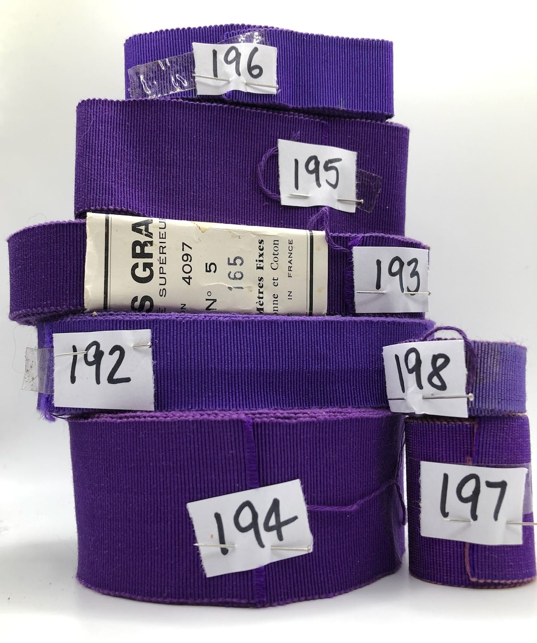 Original French Vintage Petersham and Grosgrain Hat Ribbon Royal Purple ...