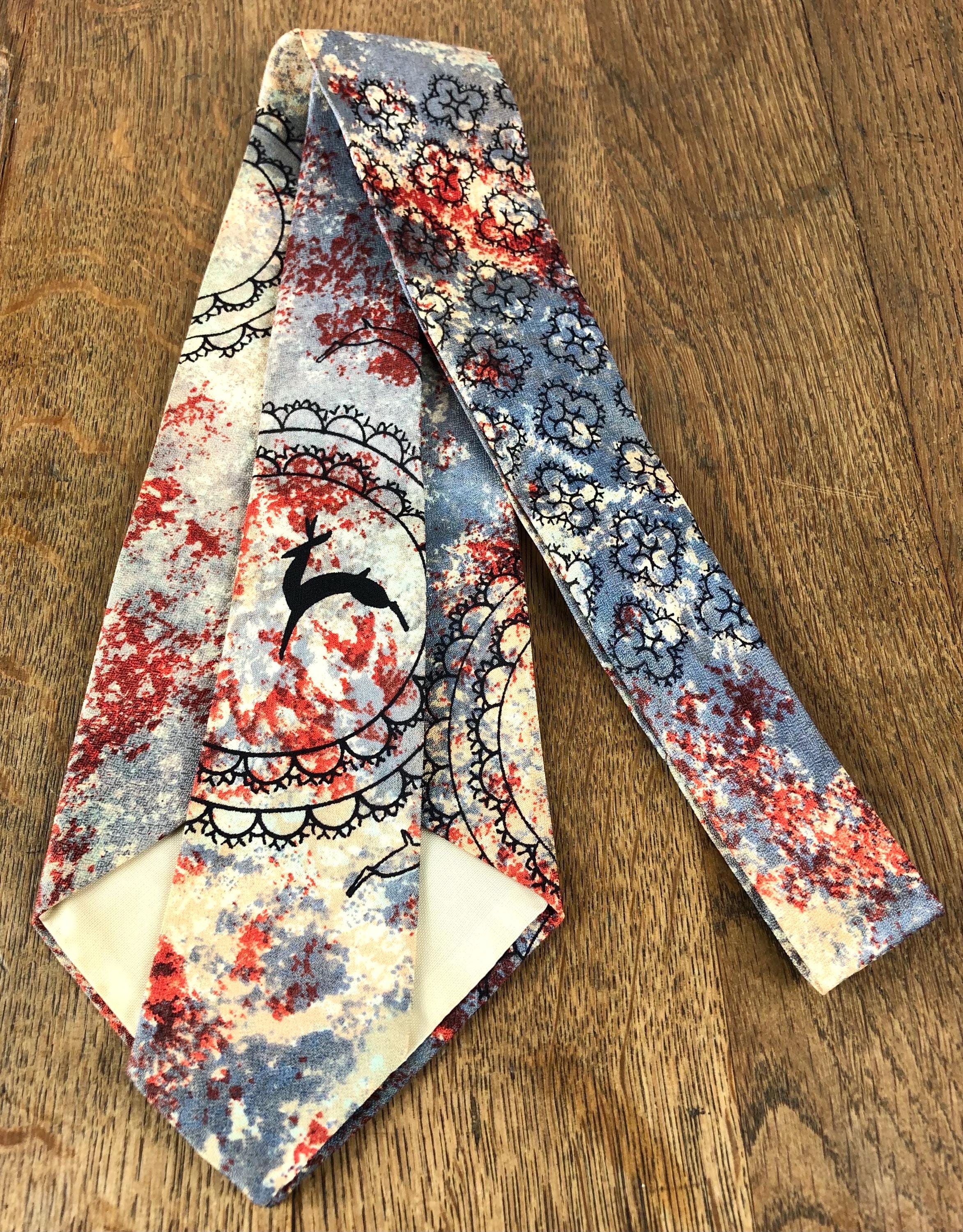 Original 1940s American Rayon Leaping Deer Swing Tie by Penneys ...