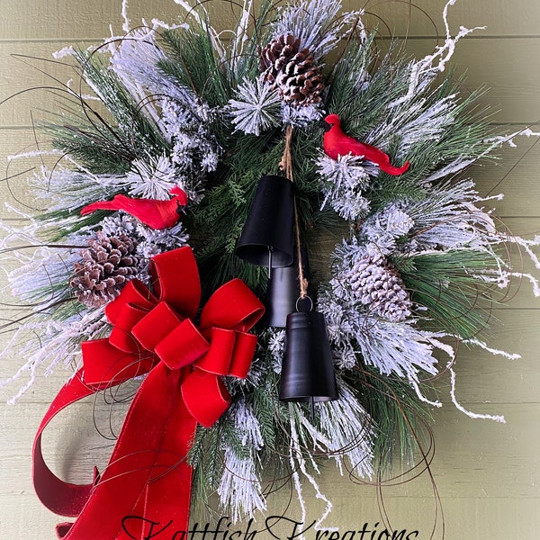 Cardinal Wreath - Etsy