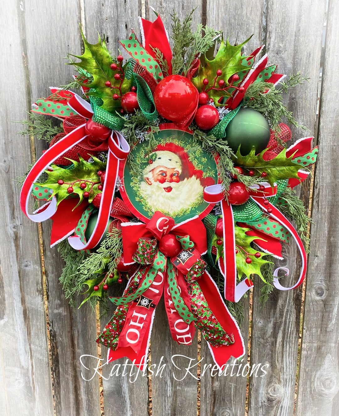 Santa Wreath, Christmas Santa, Christmas Wreath, Jolly Santa, Santa ...
