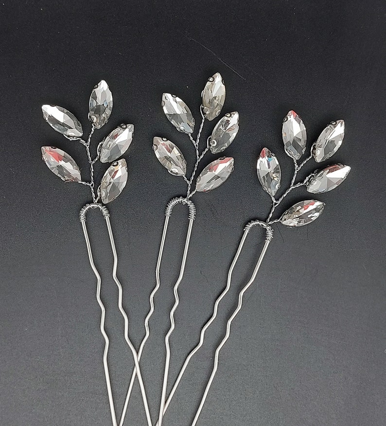 Wedding Hairstyle - Swarovski Crystal Hairpins for Brides - Crystal ...