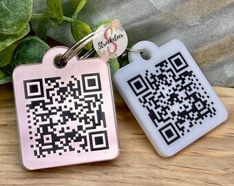 Qr Code Keychain - Etsy