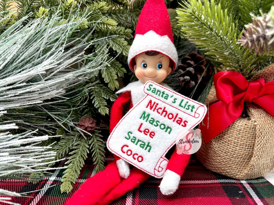Customized Elf Naughty Nice List Santas List - Boy Girl Christmas Elf ...