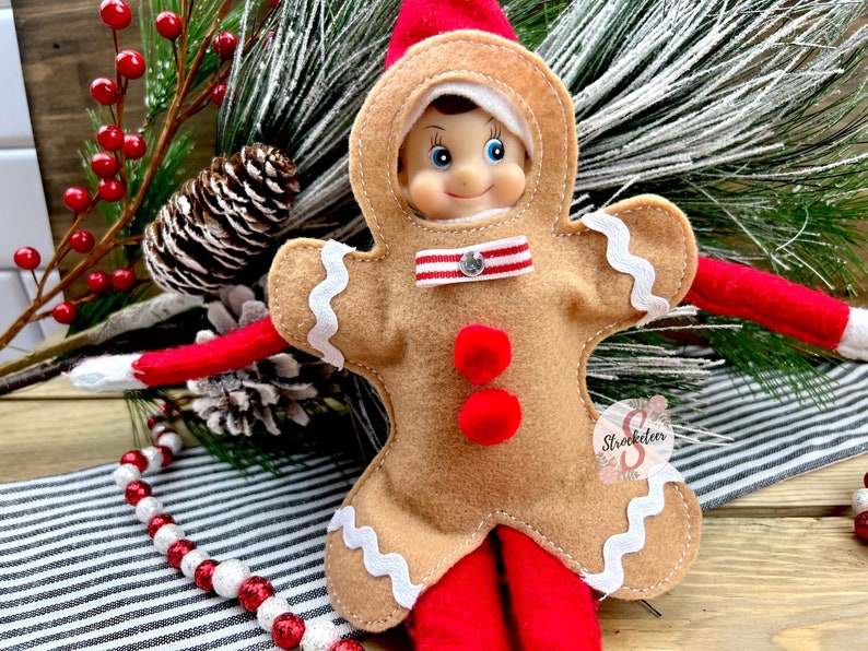 Gingerbread Boy Elf Costume Elf Outfit Christmas Elf - Etsy