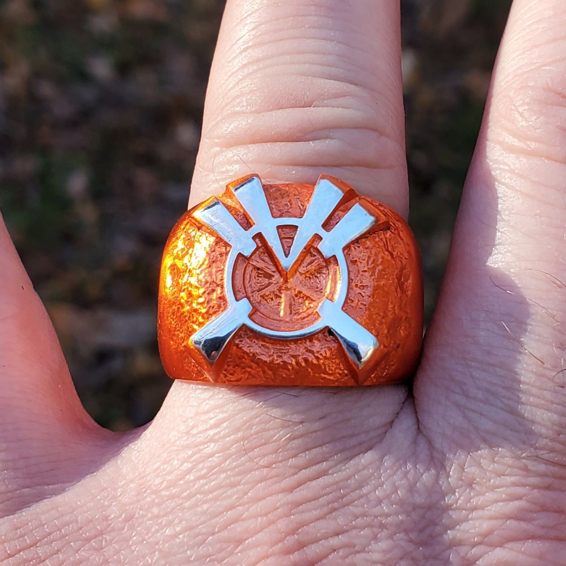 Orange Lantern Ring