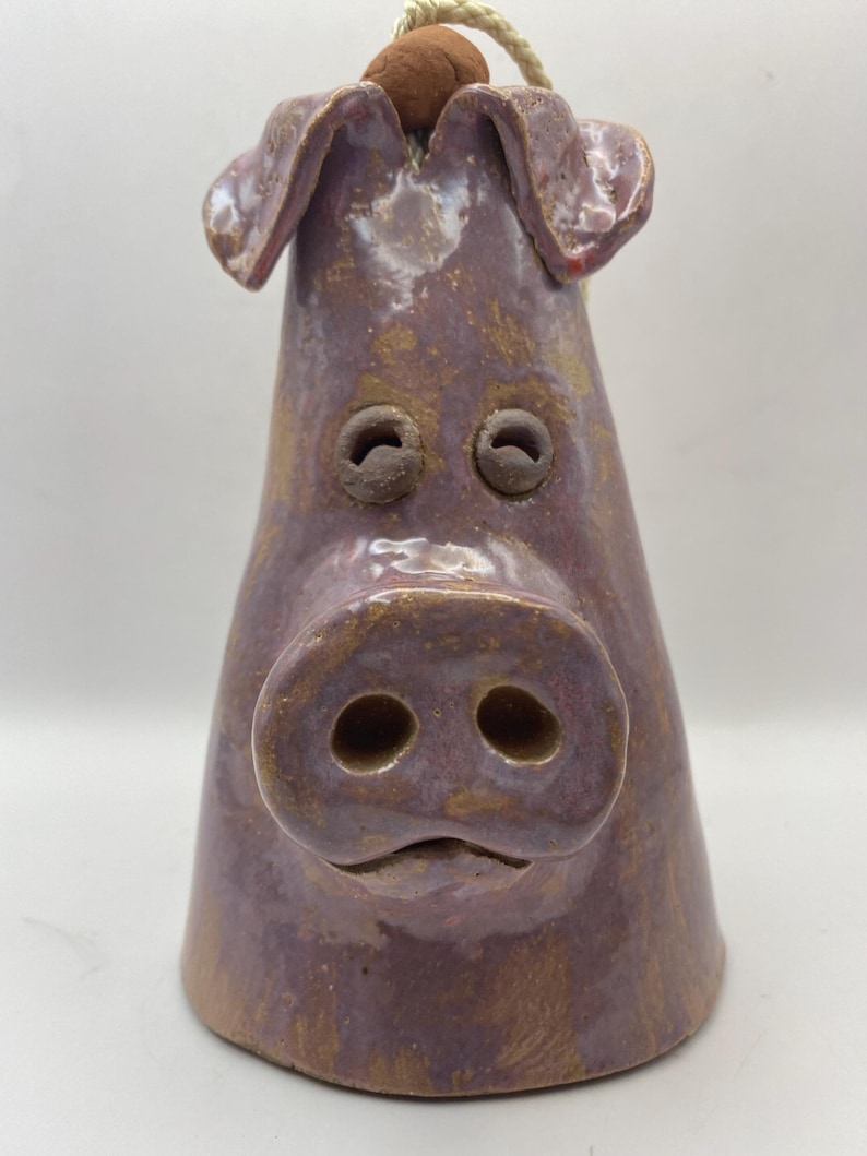 Pottery Animal Bells. Handmade Ceramic Wind Chime. Garden or Indoor ...