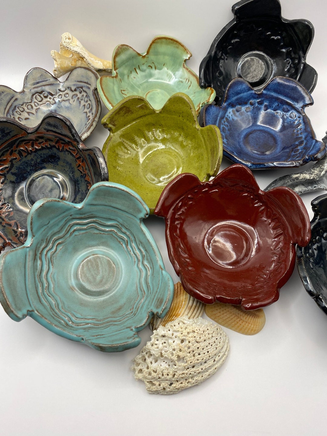 Original Ceramic Sea Turtle Bowls. Pottery Turtle Dishes. Handmade ...