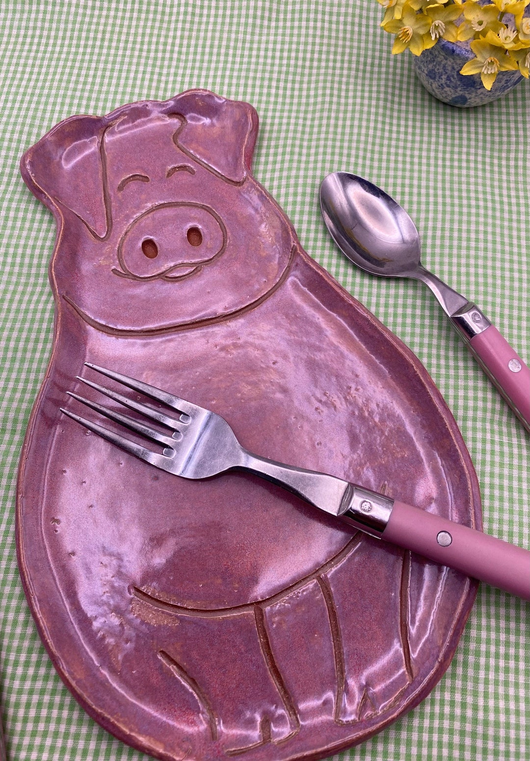 Ceramic Pig Plate. Pottery Snack Plate. Fun Animal Dish. - Etsy