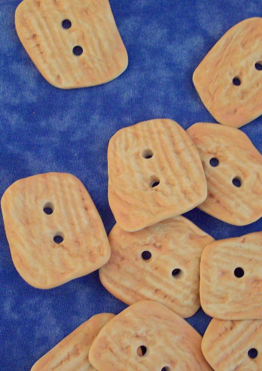 Butterscotch Textured Porcelain Buttons, Handmade Unique Irregularly ...