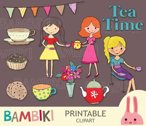Friendship Tea Party Clip Art