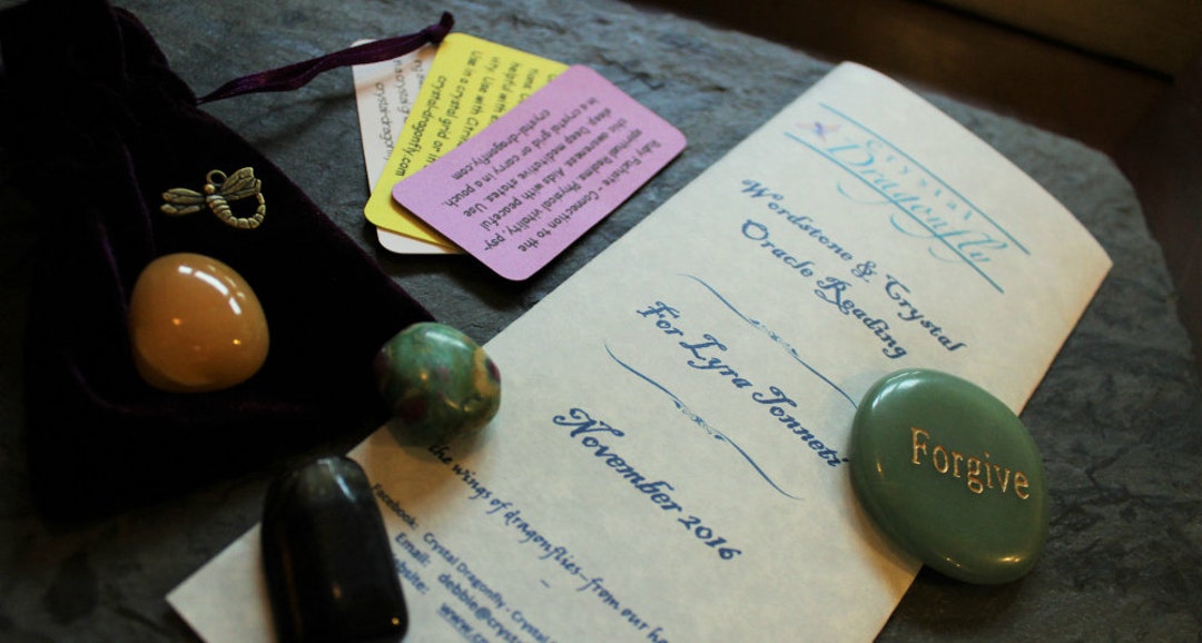 Wordstone & Crystal Oracle Reading - Etsy