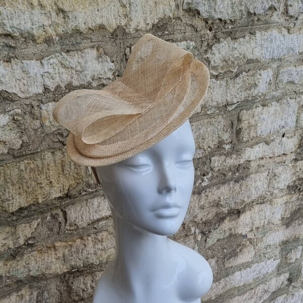 Beige Fascinator - Etsy UK