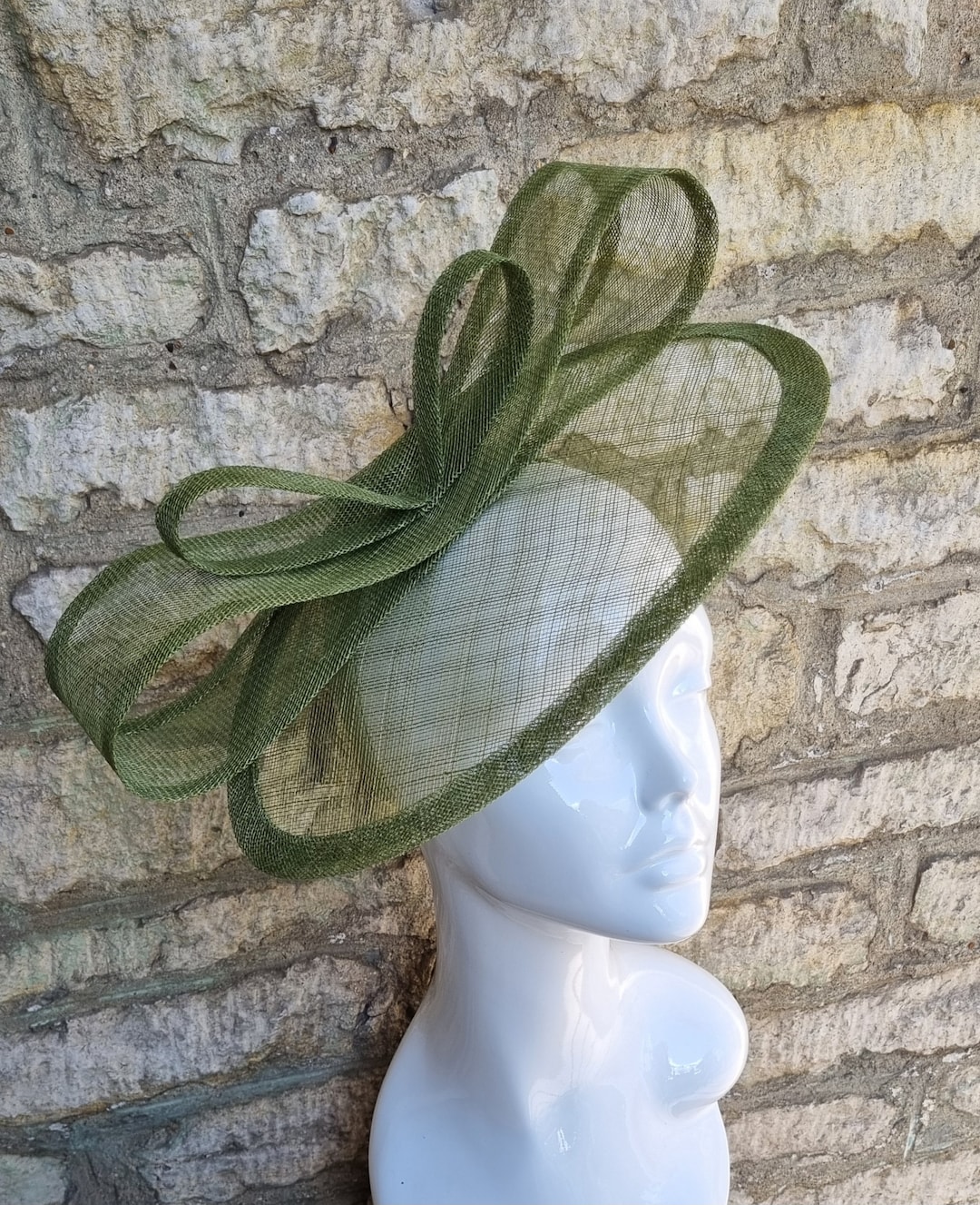 Olive Green Wedding Hat Fascinator Hat on Headband Olive/dark Sage ...