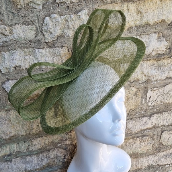 Straw and Green Fascinator - Etsy