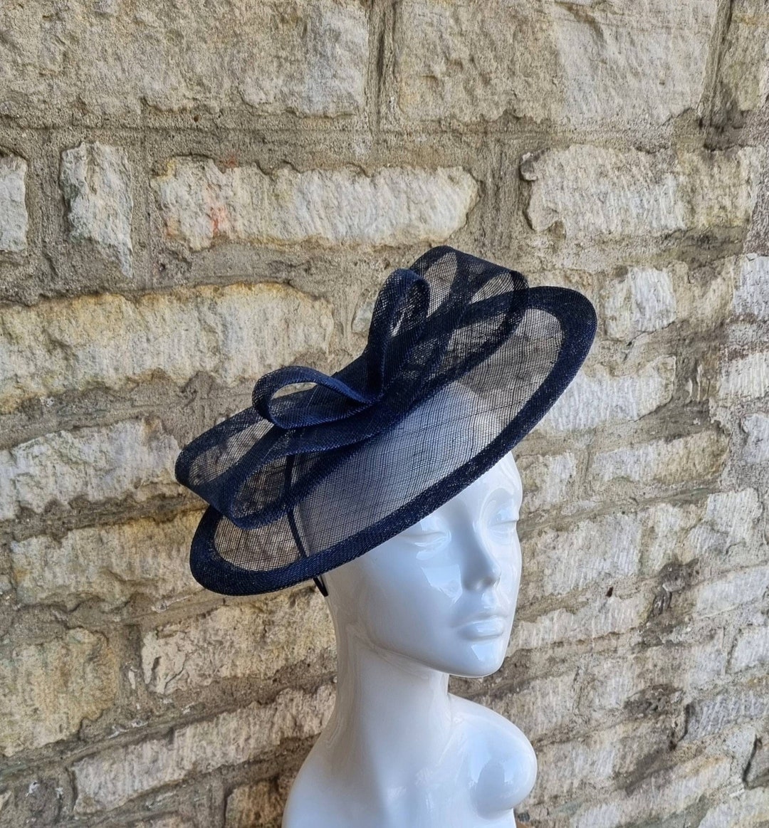 Navy Blue Wedding Hat DARK Navy Fascinator Special Occasion Hat - Etsy