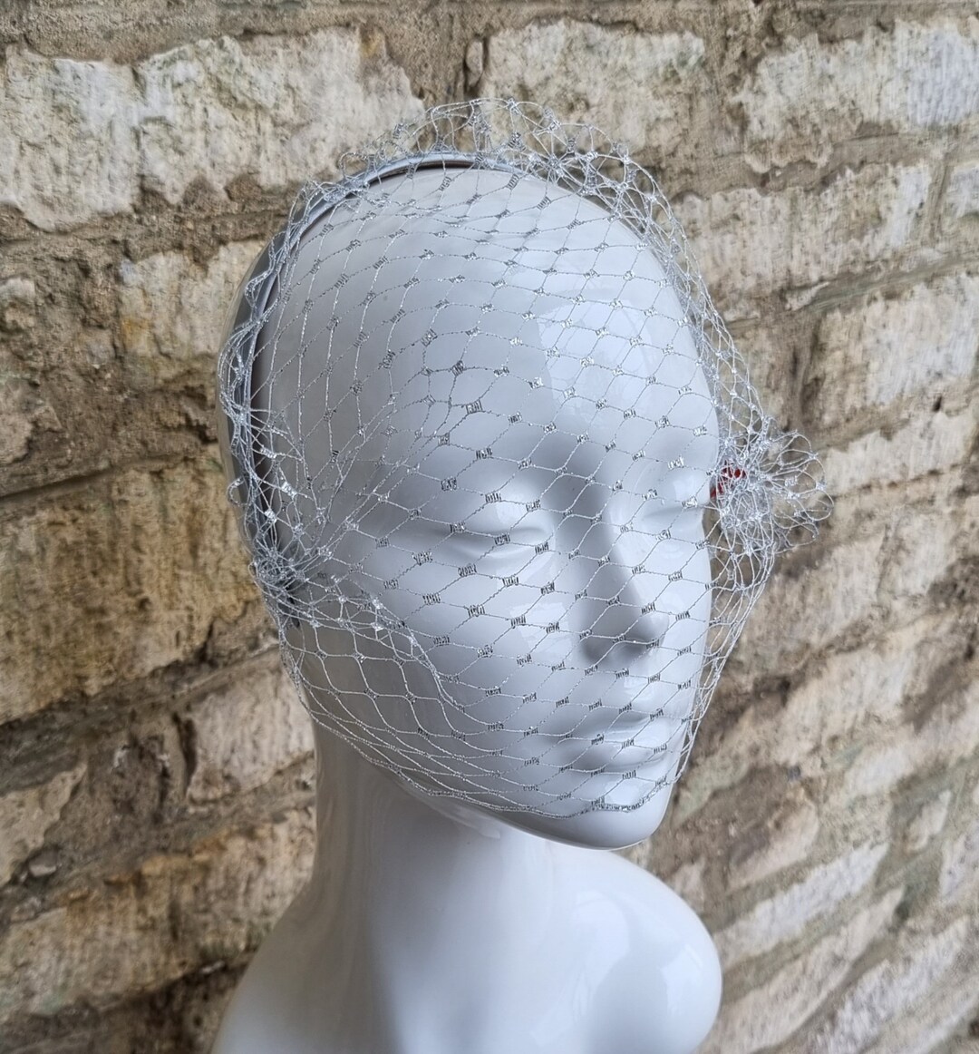 Silver Veil Metallic Silver Stiffened Wedding Veil for Bridal - Etsy