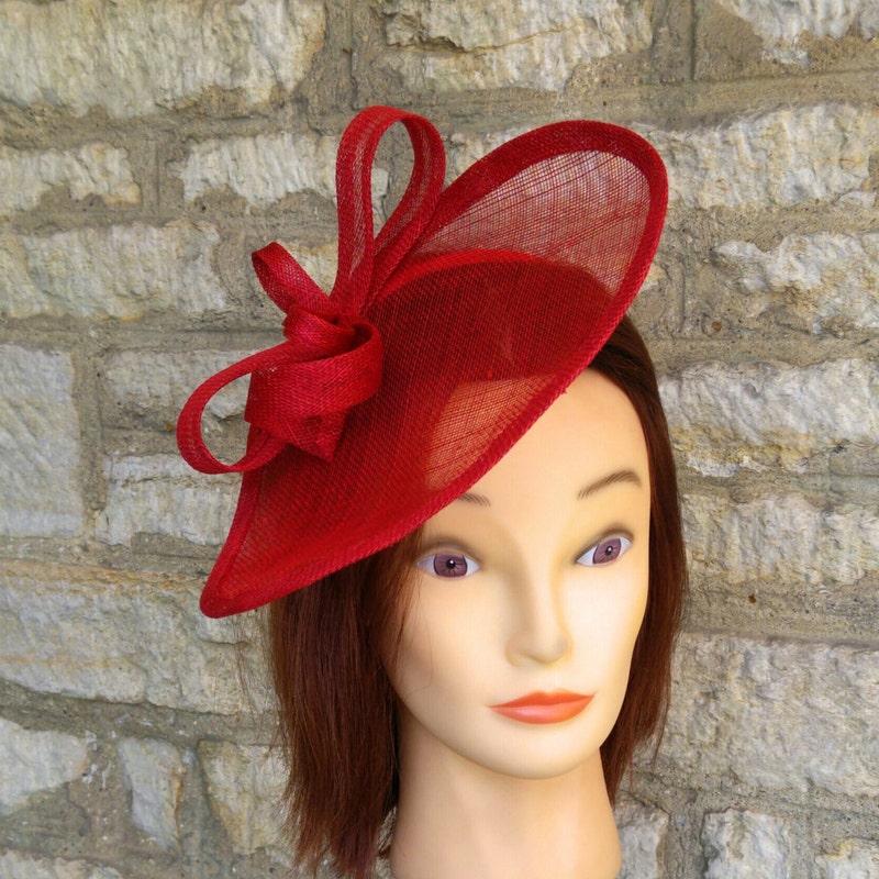 Red Fascinator - Etsy