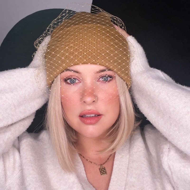 Veiled Beanie - Etsy